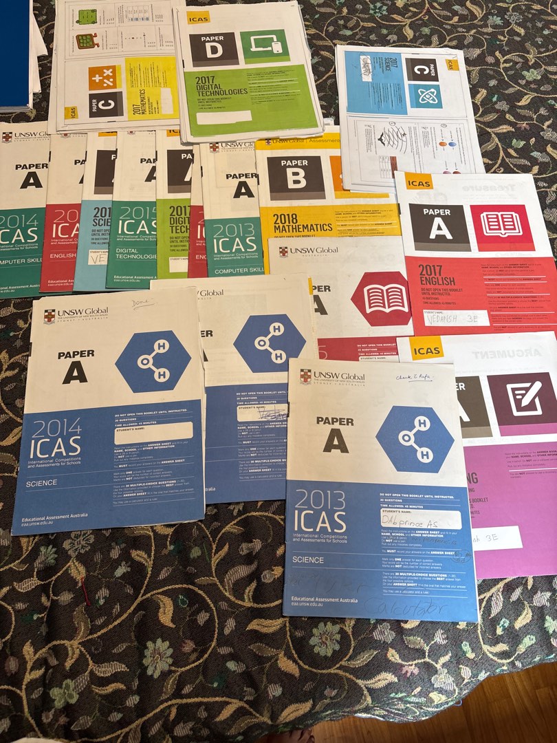 ICAS Past Papers - Various Years and Subjects, Hobbies & Toys, Books ...