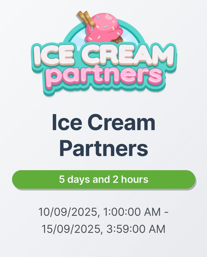 Ice Cream Partners Event - 5 Days and 2 Hours MONOPOLY GO, Video Gaming ...