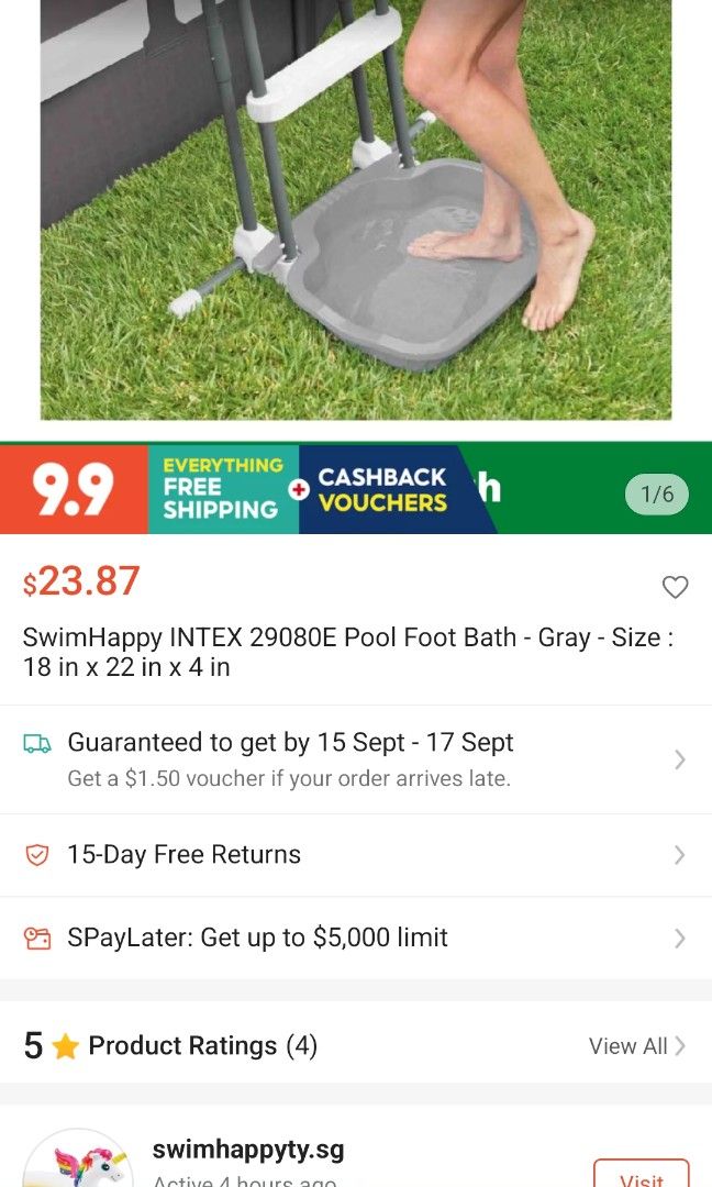 Intex pool foot bath, Furniture & Home Living, Gardening, Gardening ...