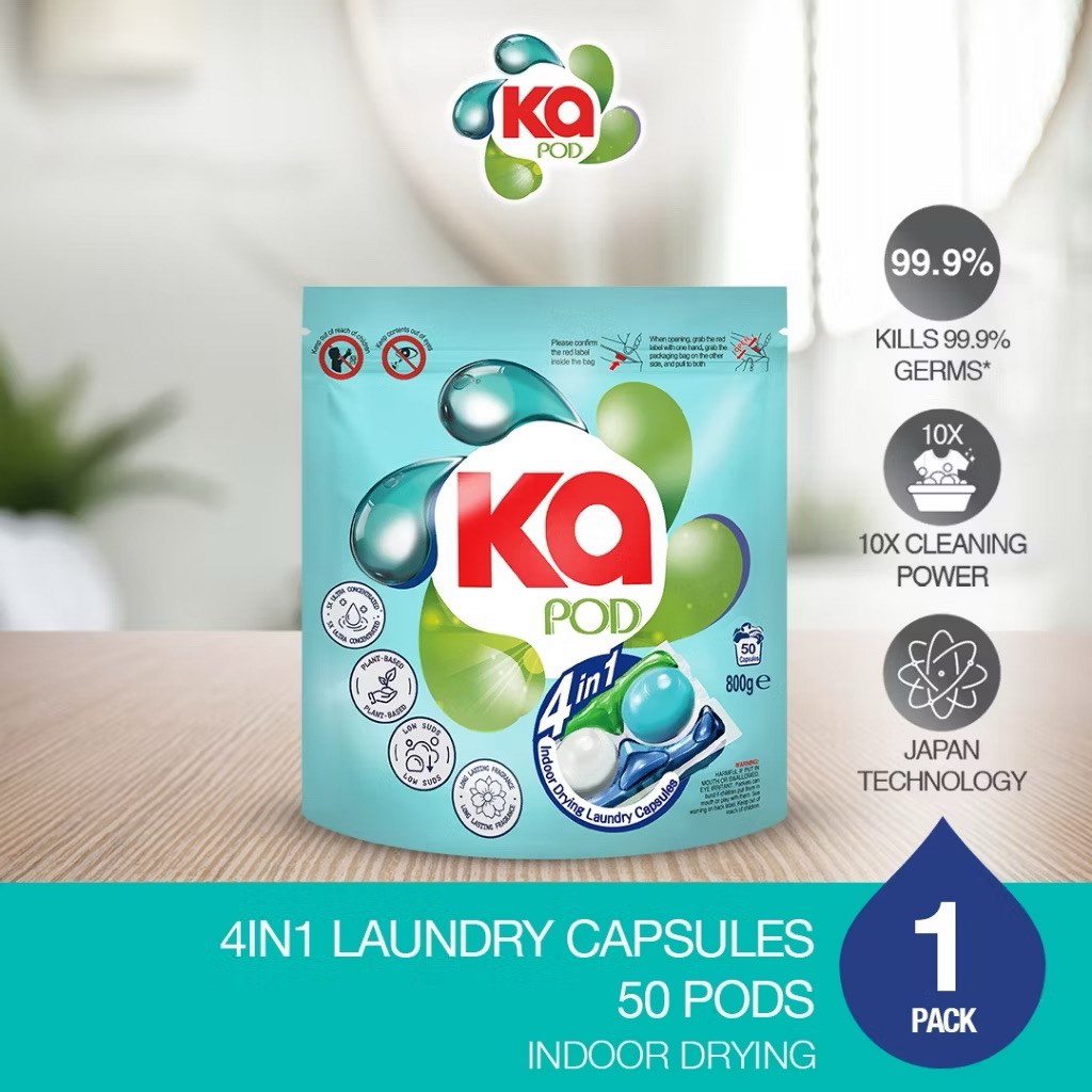 Ka Pod Indoor Drying 4-in-1 Laundry Capsules - 50 Pods, Furniture ...