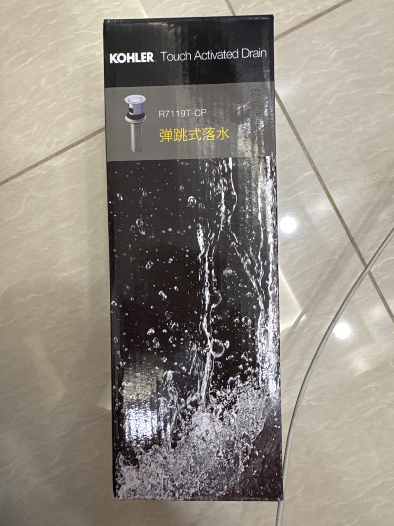 Kohler clicker drain R7119T-CP Touch Activated Drain, Furniture & Home ...