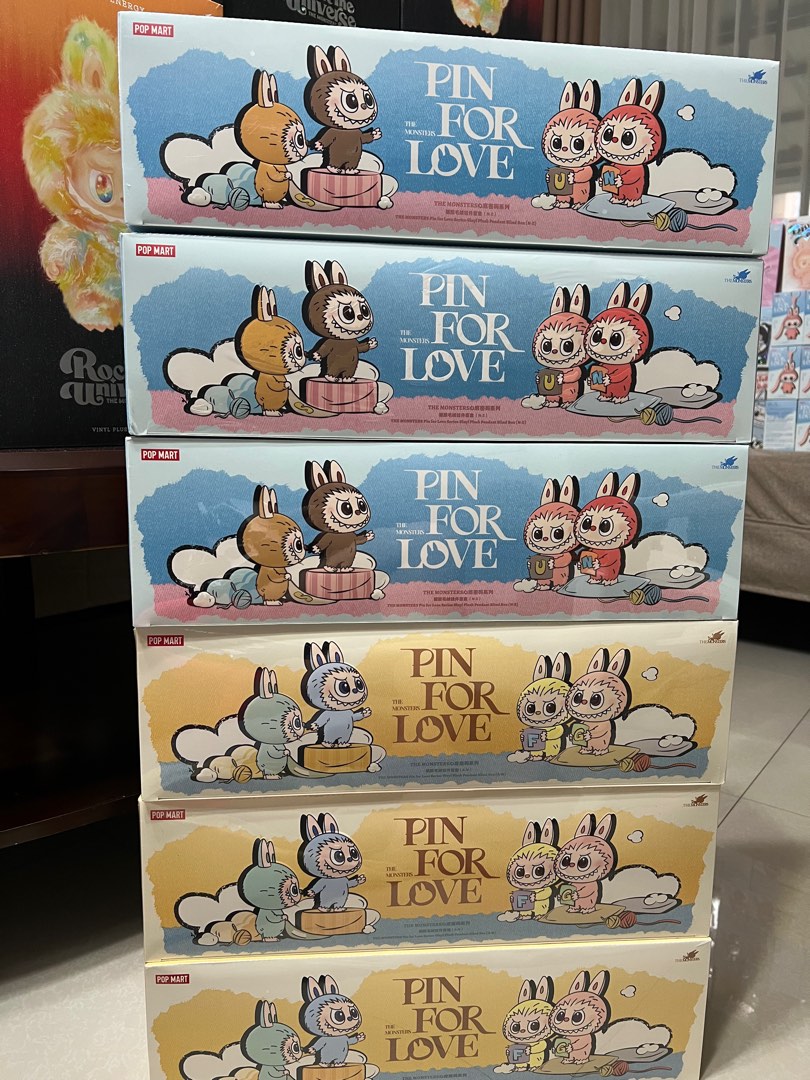 Labubu v4 Pin for love sealed set, Hobbies & Toys, Toys & Games on ...