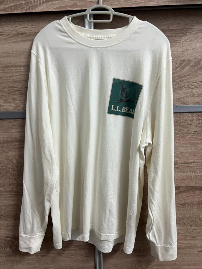 LLBEAN WHITE LONGSLEVES, Men's Fashion, Tops & Sets, Tshirts & Polo ...