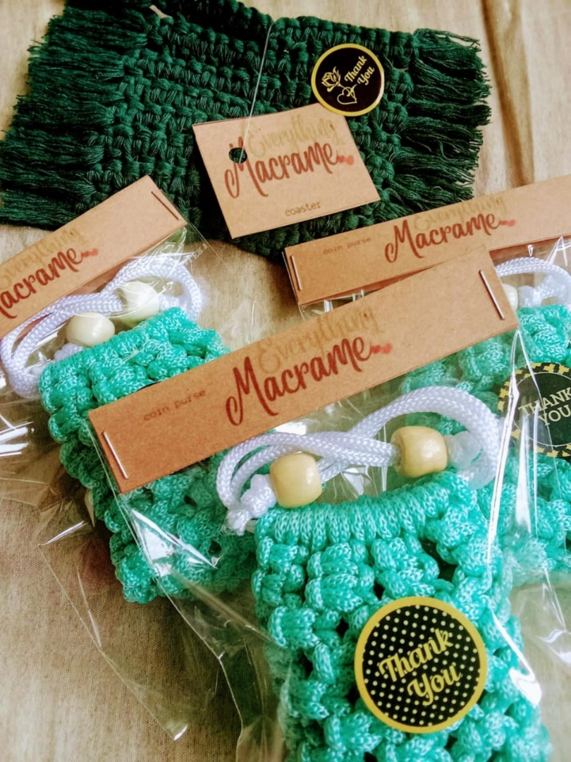 Macrame Coin Purse, Women's Fashion, Bags & Wallets, Purses & Pouches ...