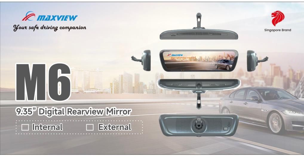 MAXVIEW M6 (2025) - Digital Rear View Mirror - Touch Screen Streaming ...