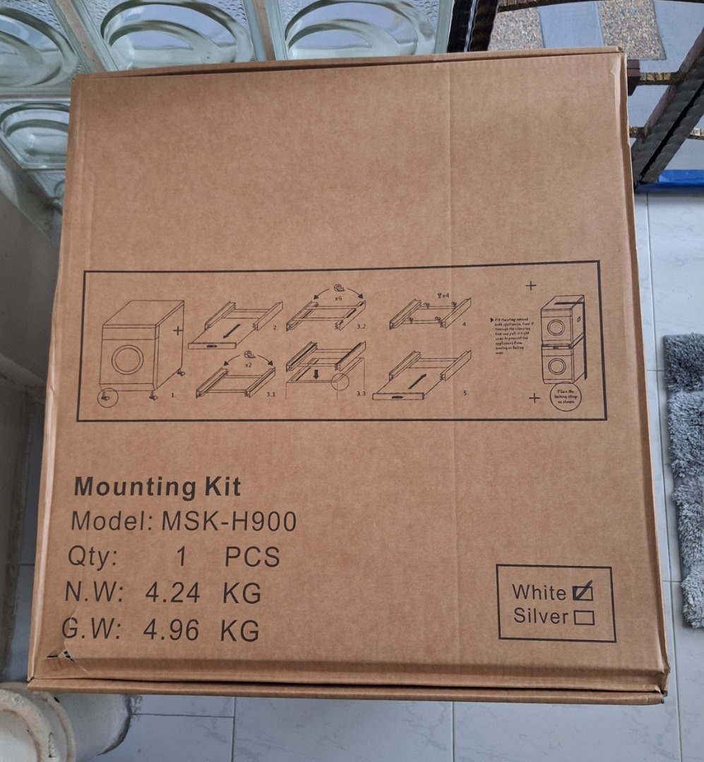 Midea washer/dryer MSK-H900 Mounting Kit - White, TV & Home Appliances ...