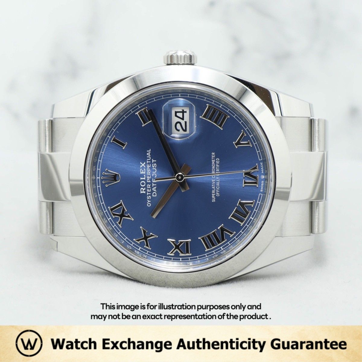 New Aug 2025 Rolex Datejust Oyster 126300 Azzurro Blue Roman Dial ...