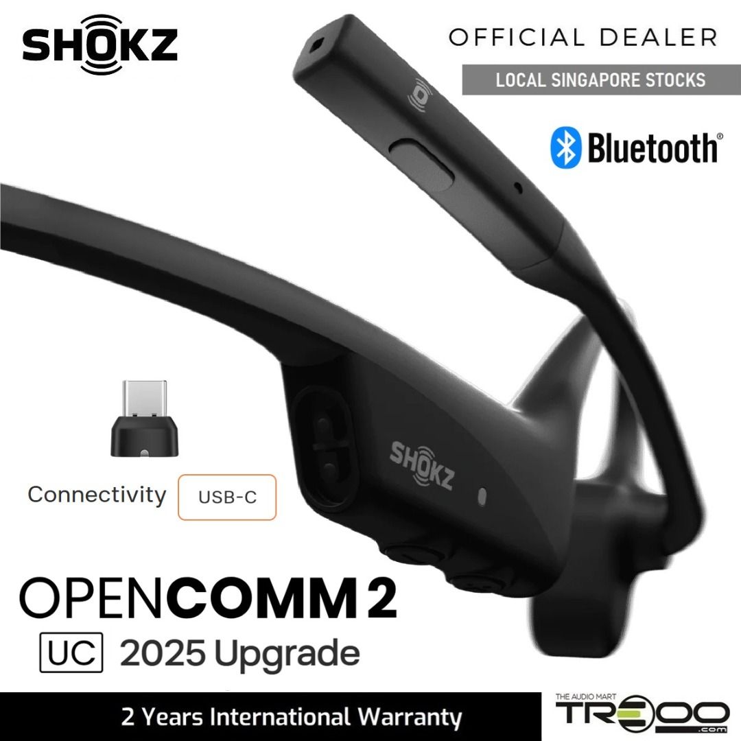 [Official]($15 Cashback!) Shokz OpenComm2 UC 2025 Upgrade Wireless Bluetooth Bone Conduction ...