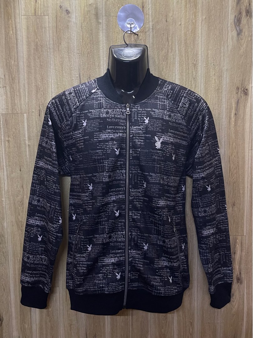 playboy fullprint jacket size L, Men's Fashion, Coats, Jackets and ...