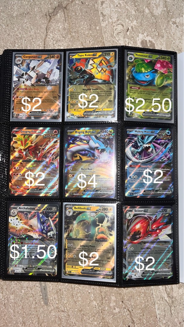 Pokemon Cards - Various EX Cards Garganacl tapu koko venusaur gouging ...