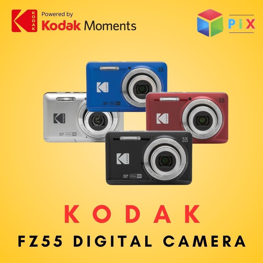 [Ready Stock] Kodak Pixpro FZ55 Compact Point and Shoot 5x Optical Zoom Digital Camera CCD ...