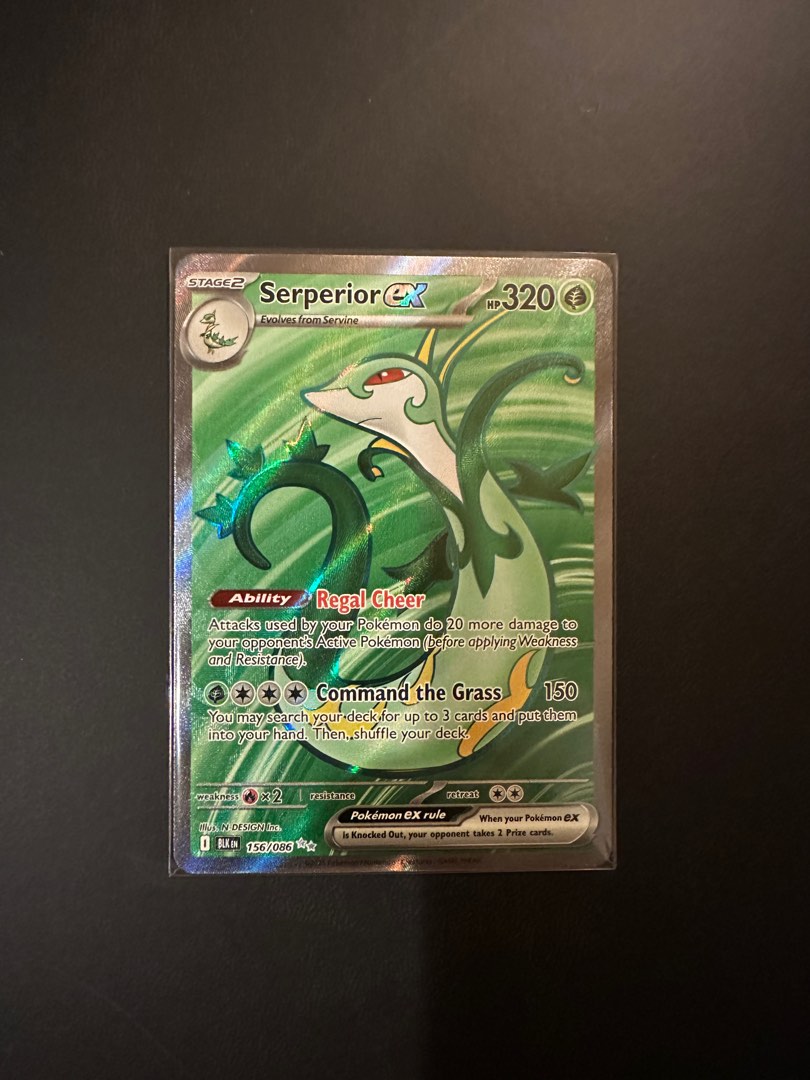 Serperior Full Art Pokemon Black Bolt, Hobbies & Toys, Toys & Games on ...