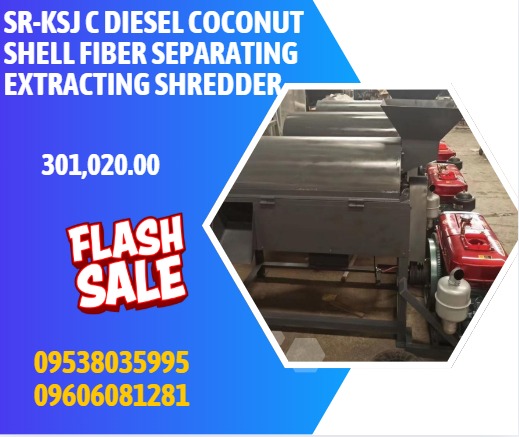 SR-KSJ C Diesel Coconut Shell Fiber Separating Extracting Shredder ...