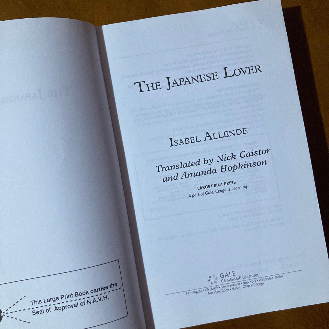 The Japanese Lover by Isabel Allende, Translated by Nick Caistor and ...