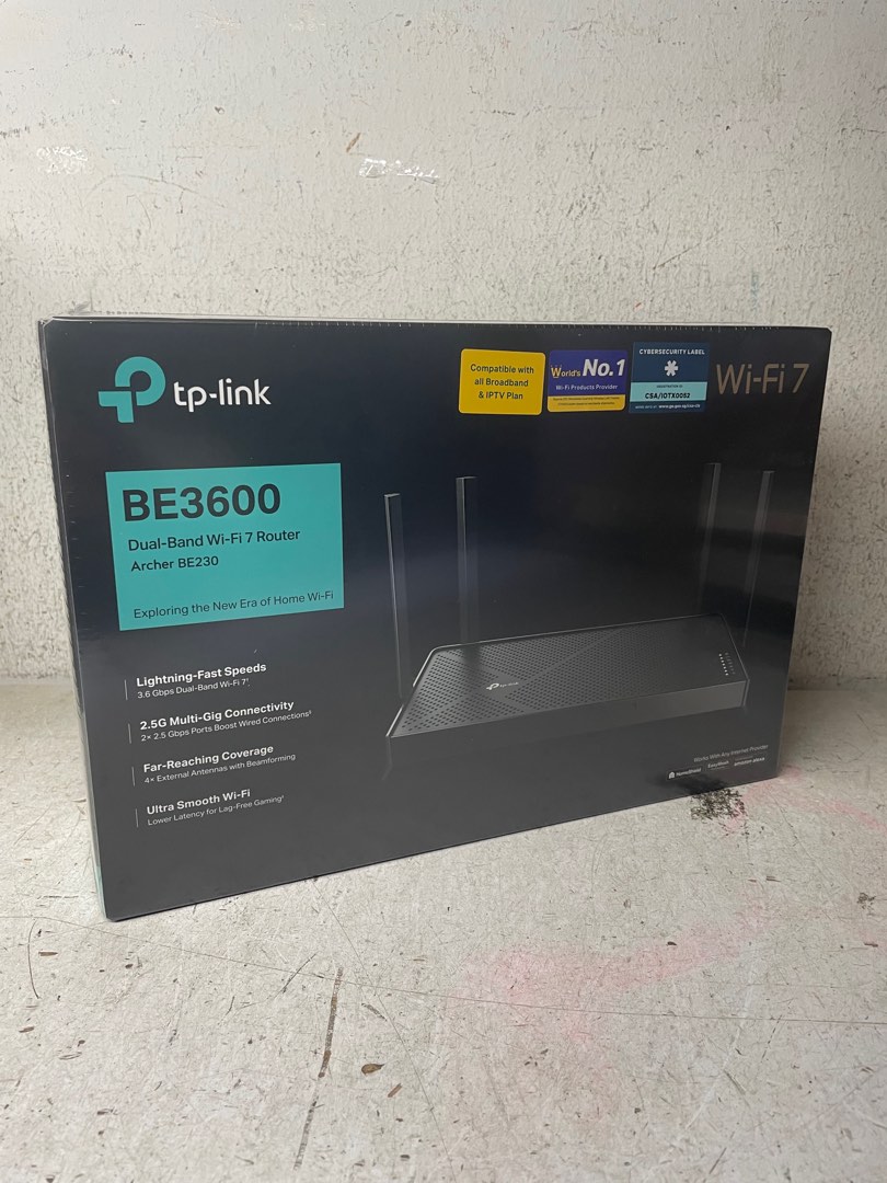 TP-LINK BE3600 Dual Band Wifi 7 Router Archer BE230, Computers & Tech ...