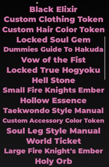 type soul items (read description), Video Gaming, Gaming Accessories ...