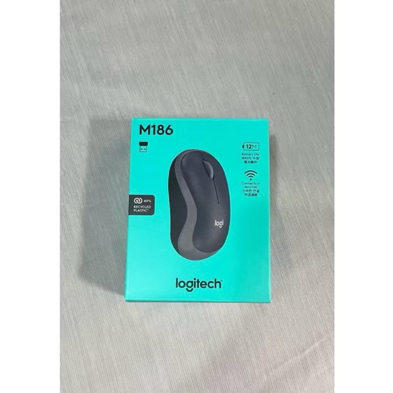 🌱VC🌱 logitech 羅技滑鼠 M186 無線藍芽滑鼠 MR0107, 電腦及科技產品, 電腦周邊產品, 電腦滑鼠及相關產品在旋轉拍賣