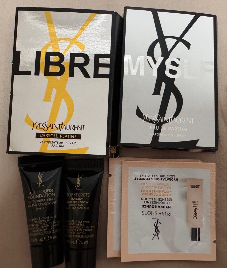 YSL Star Foundation Trial Set + perfume sample , Beauty & Personal Care ...