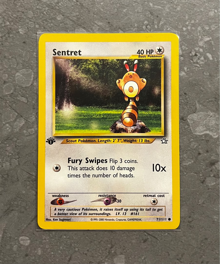 [1st Edition] 2000 Sentret #71 Neo Genesis Vintage Pokemon TCG, Hobbies ...