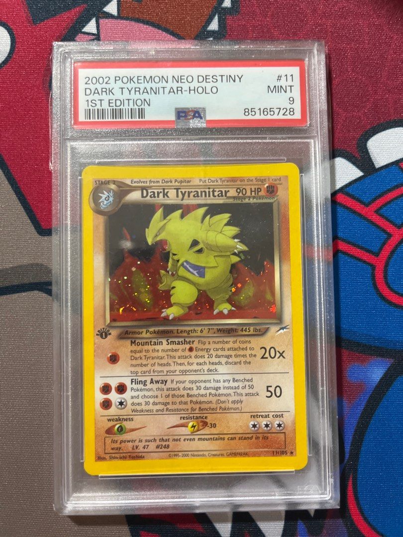 2002 Pokemon Neo Destiny Dark Tyranitar Holo 1st Edition PSA 9, Hobbies ...