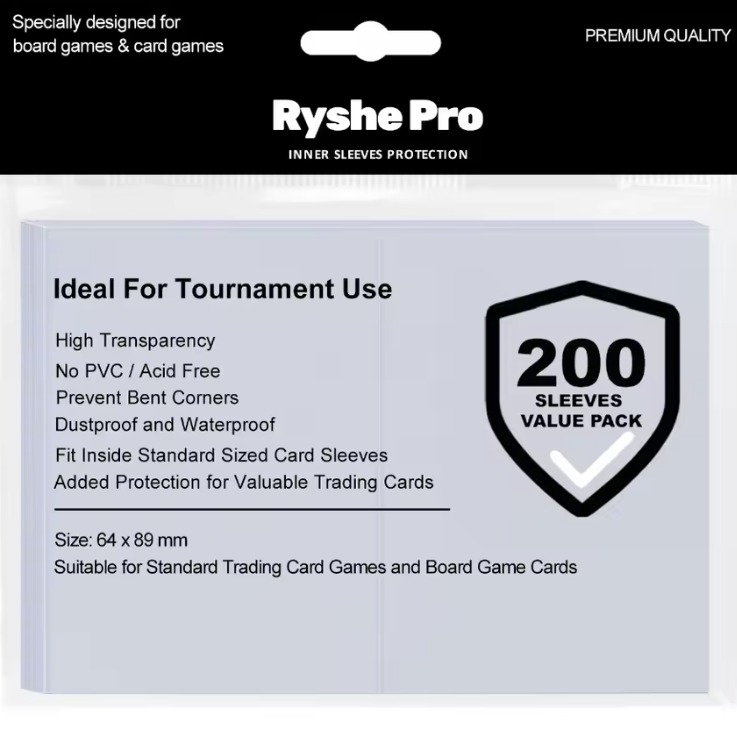 200pcs 64x89mm Trading Card Sleeves MTG Clear Card Protectors for ...