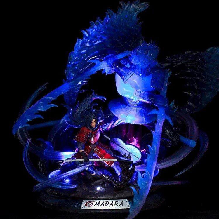 36cm | Naruto Shippuden Uchiha Madara Susanoo GK Figure | LED Light-Up ...