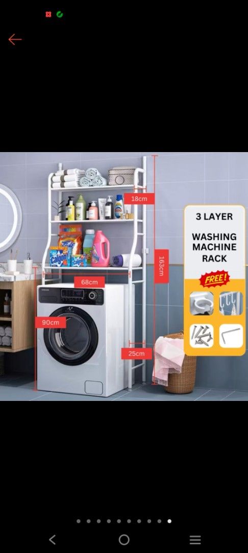 3-Layer Washing Machine Rack, TV & Home Appliances, Washing Machines ...