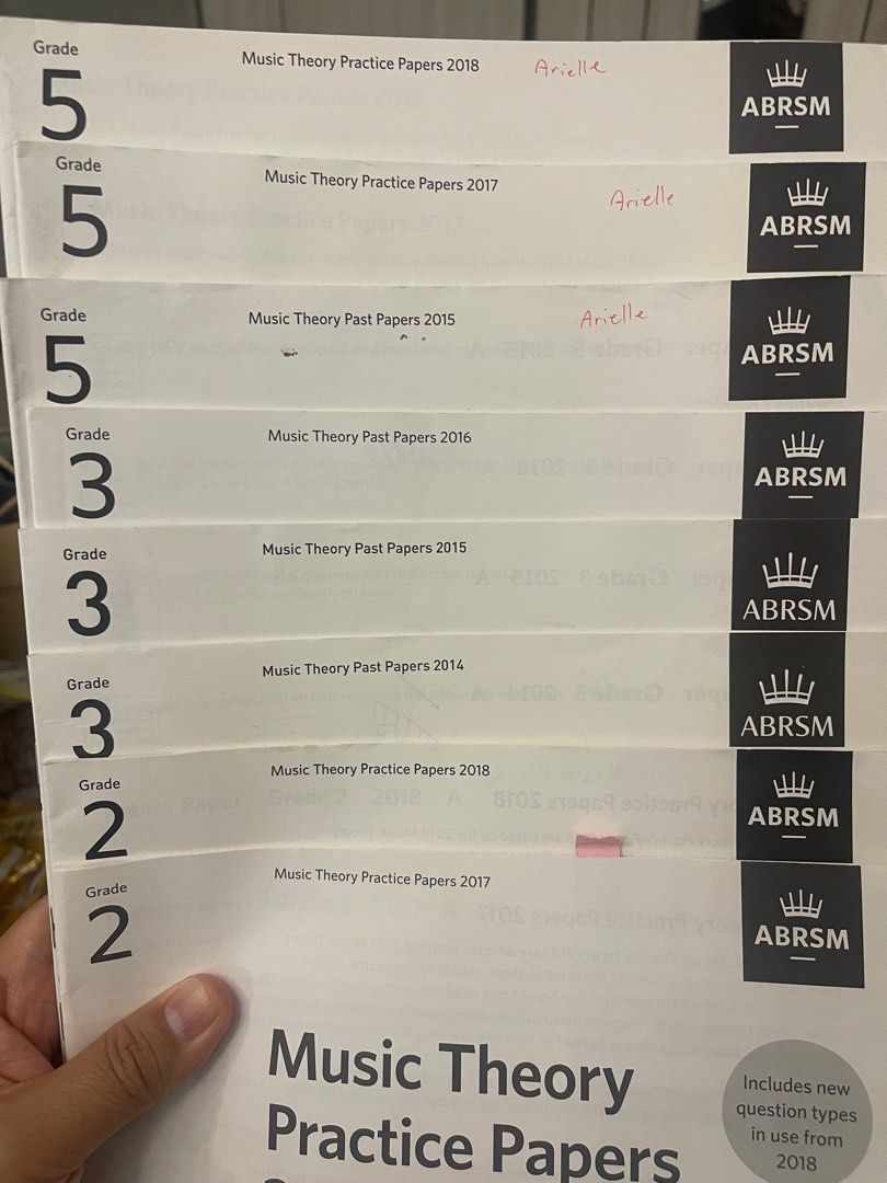 ABRSM Theory Exam Papers - Grade 2,3 and 5. Eight in total, Hobbies ...