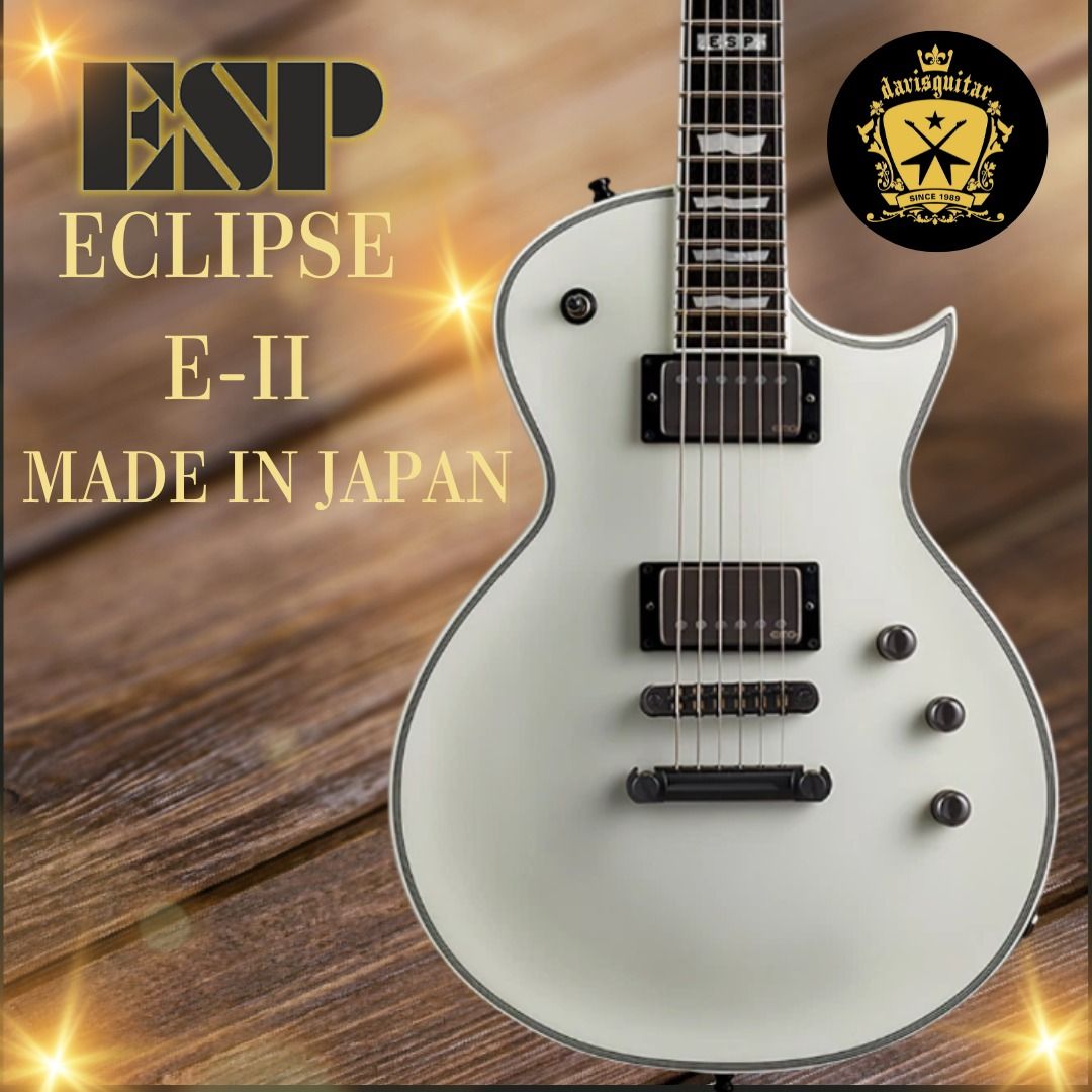 ESP (Preorder) E-II Eclipse- Satin Snow White Electric Guitar Made In ...