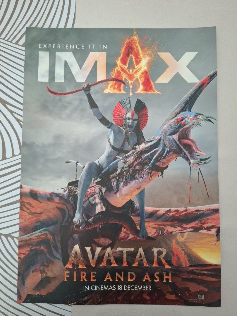 Avatar: Fire and Ash IMAX Movie Poster, Hobbies & Toys, Memorabilia ...