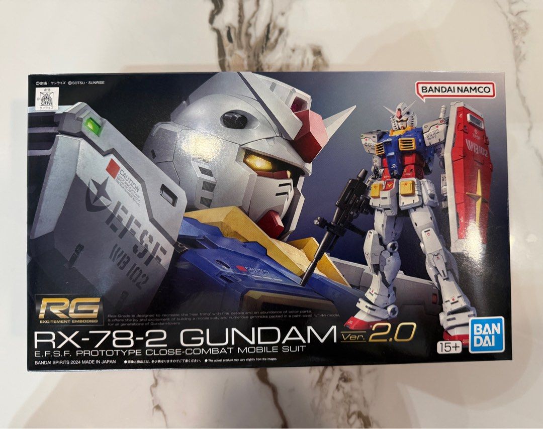 Bandai RG RX-78-2 Gundam Ver. 2.0 Model Kit, Hobbies & Toys, Toys ...