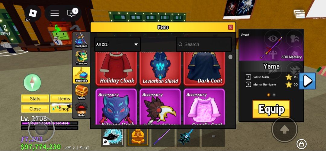 Blox Fruits Account - Yama, Dark Blade, Buddha, Dragon, Video Gaming ...