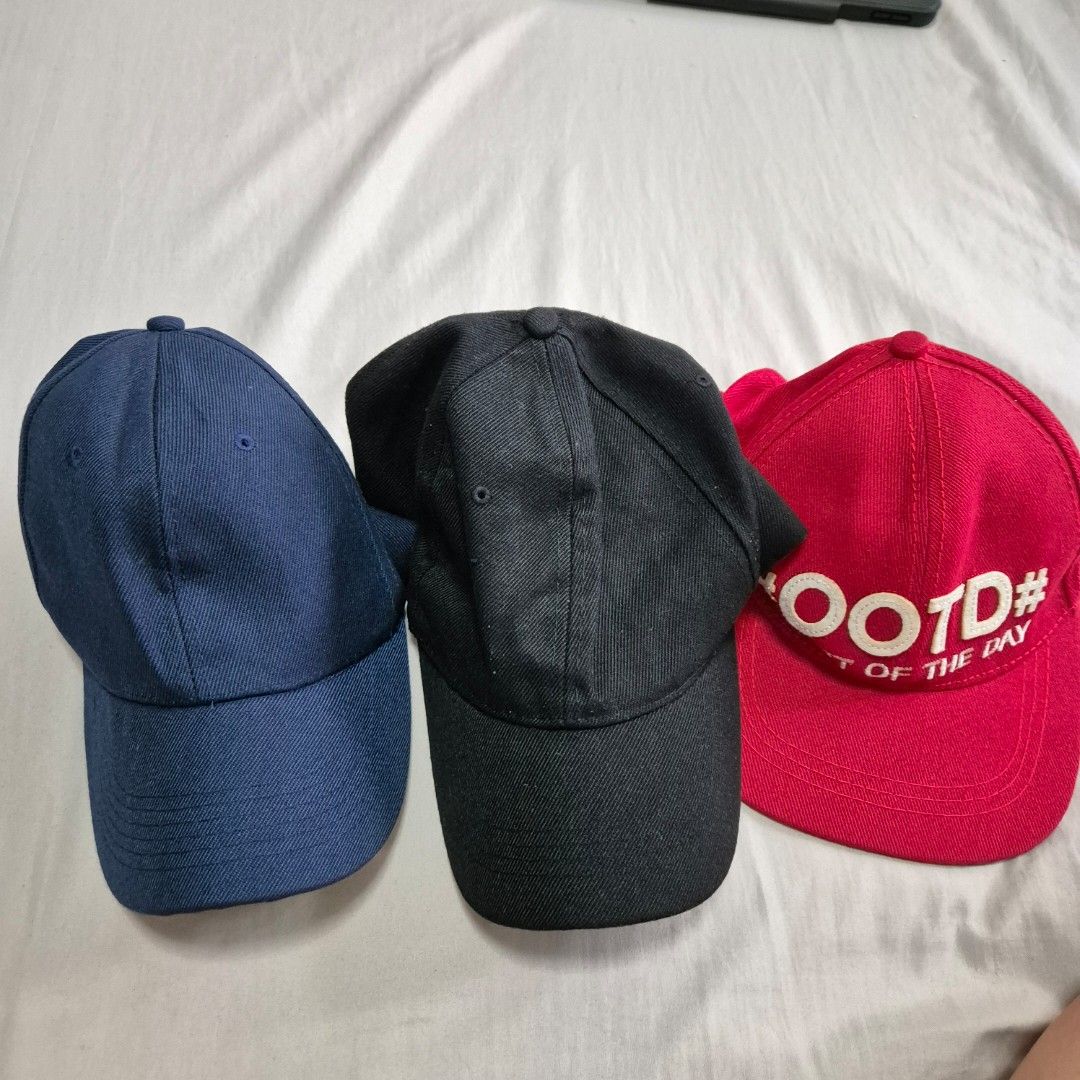 Caps - Red, Black, and Blue, Men's Fashion, Watches & Accessories, Caps ...