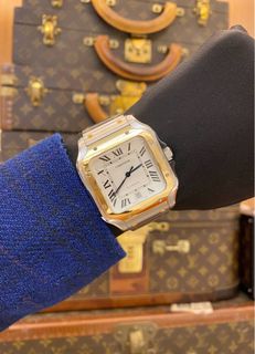 2018 CARTIER SANTOS 100 XL REF 2656 WHITE ROMAN NUMERALS DIAL 38MM X ...