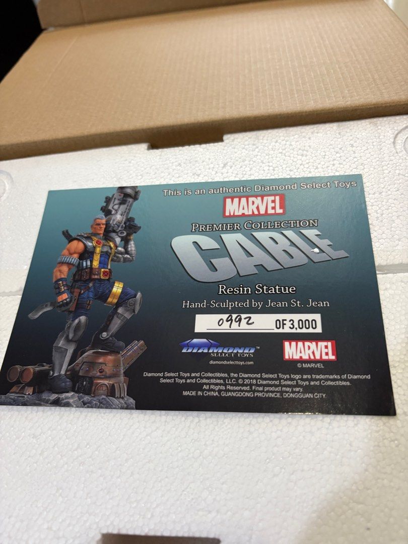 Diamond Select Marvel Premier Collection Cable Resin Statue X-Men 1/6 ...