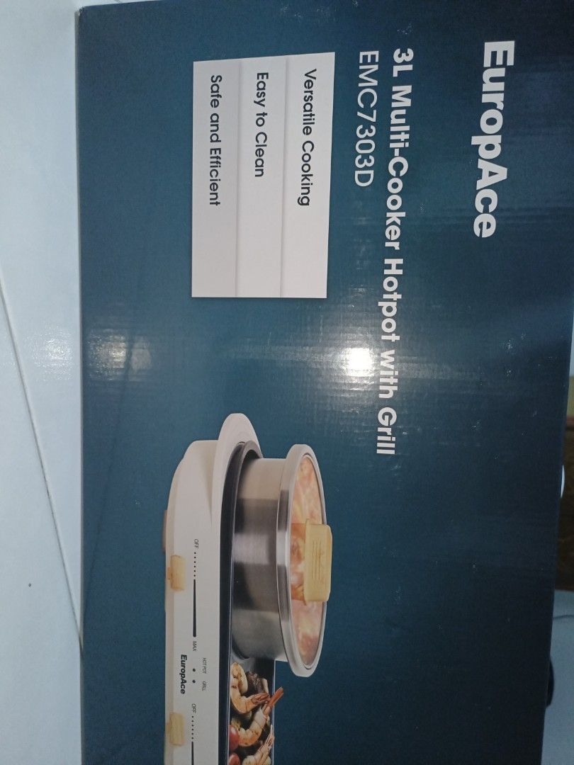EuropaAce 3L Multi-Cooker Hotpot with Grill EMC7303D, TV & Home ...