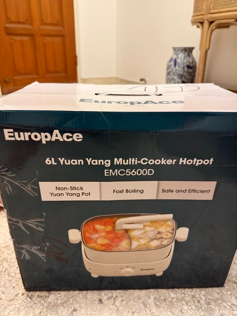 EuropAce 6L Yuan Yang Multi-Cooker Hotpot EMC5600D, TV & Home ...