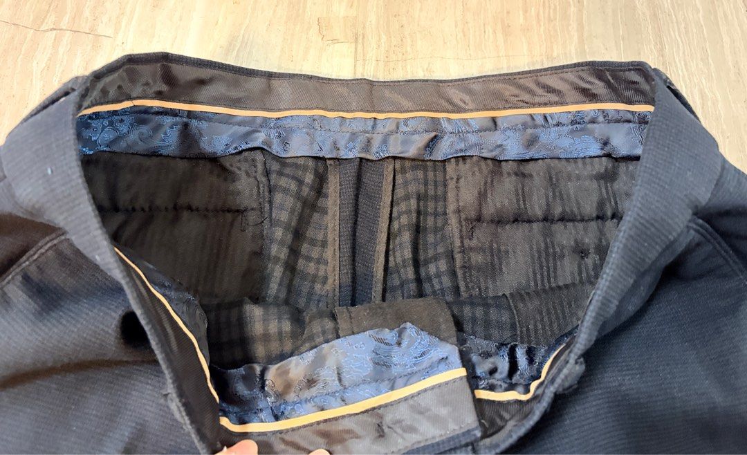 Men-Ferraggus dark Navy Blue (like black color) Trousers - Size 33, Men ...