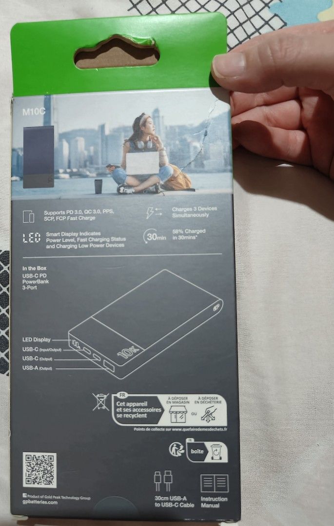 GP USB-C PD 3-Port Powerbank 10000mAh, Mobile Phones & Gadgets, Mobile ...