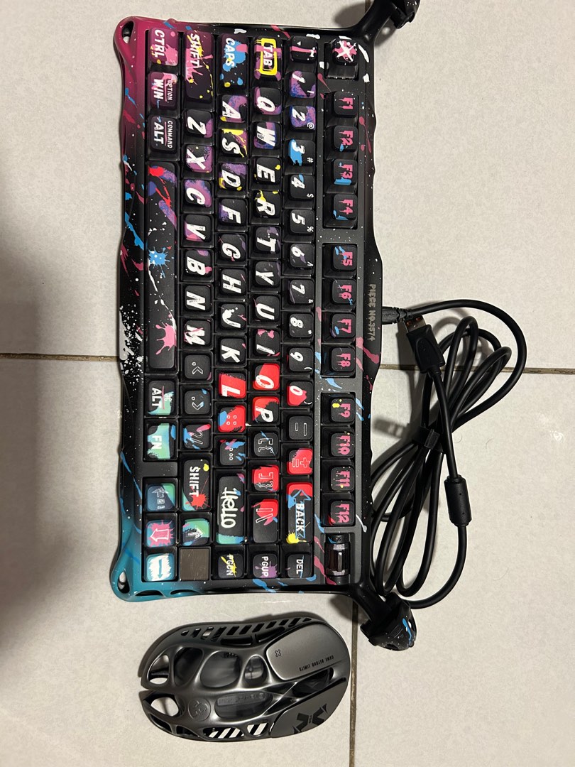 Gravastar Mercury V75 Pro Neon Graffiti He Gaming Keyboard And ...