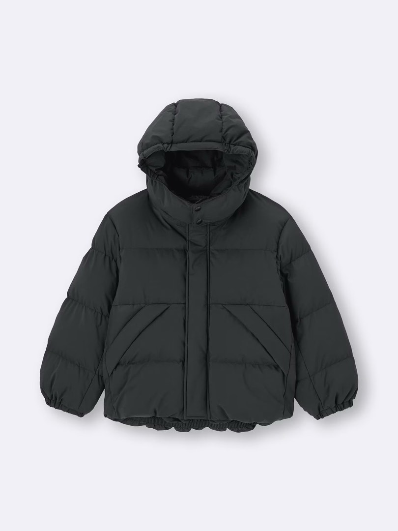 GU Uniqlo Black Puffer Jacket with Hood, Women's Fashion, Coats ...