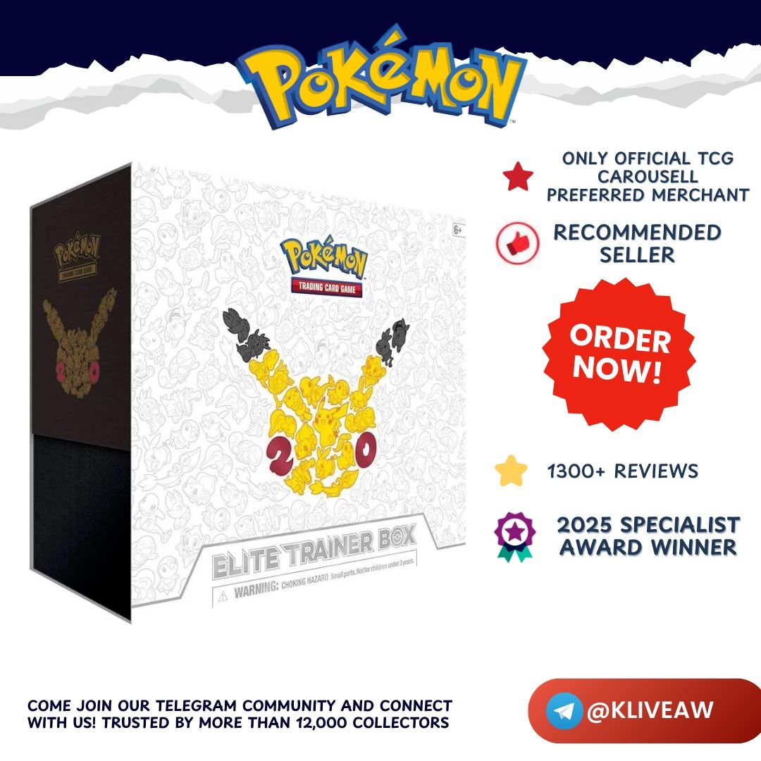 ️INSTOCK ️Pokemon Generations 20th anniversary ETB Elite trainer box⭐ ...