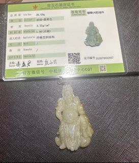 Grade A 满绿Guanyin pendant, Hobbies & Toys, Religious Items on Carousell