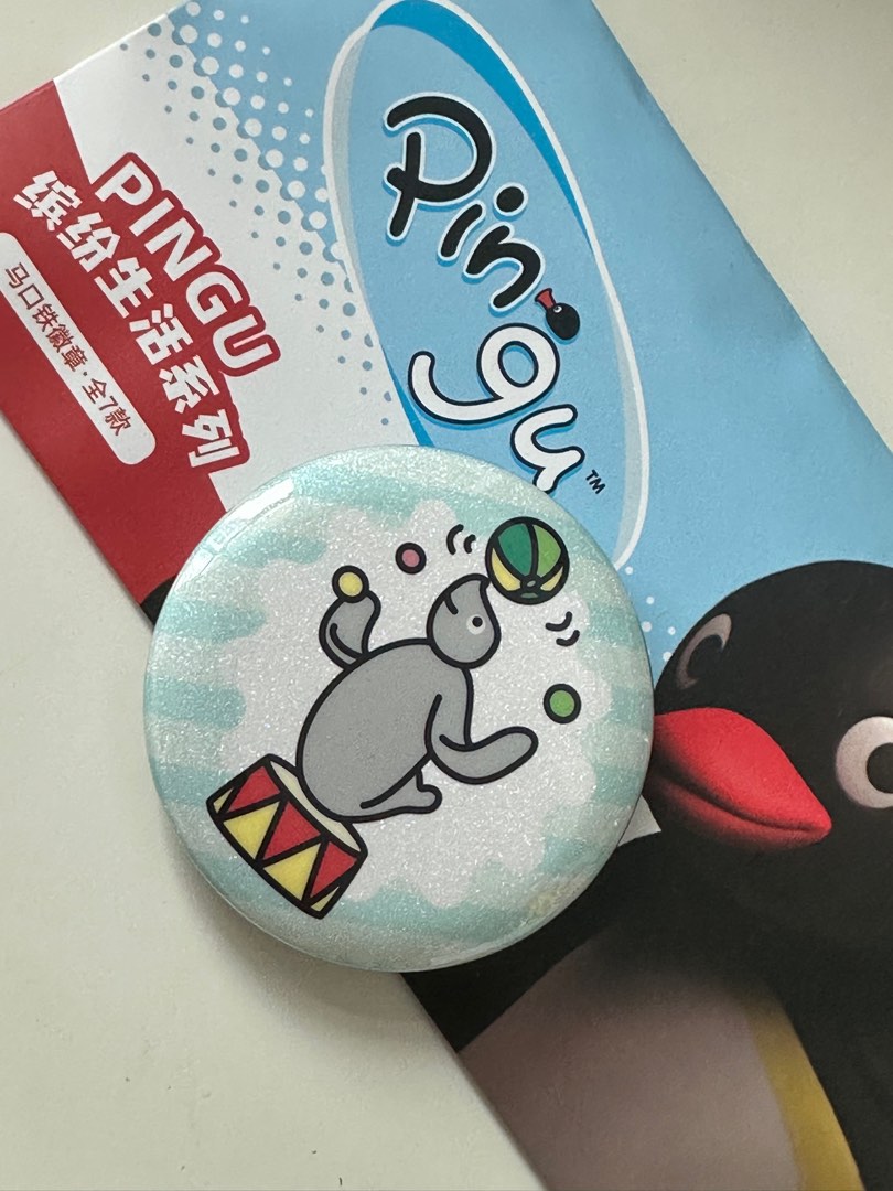 KKV Pingu blind bag Circus Seal Pin badge, Hobbies & Toys, Stationery ...