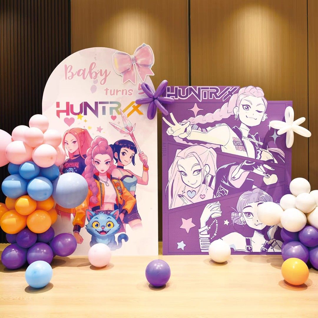 Kpop Demon Hunter Huntrix Birthday Backdrop Party, Hobbies & Toys ...