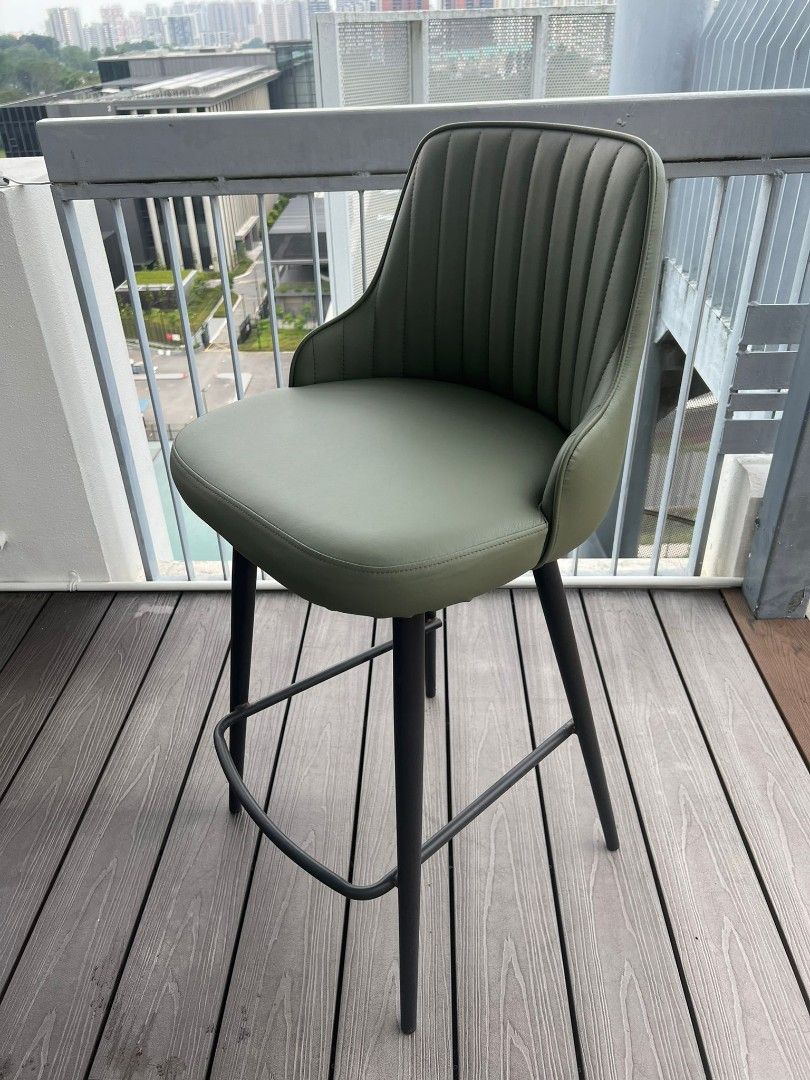 Modern Bar Stools - Olive Green, Furniture & Home Living, Furniture ...