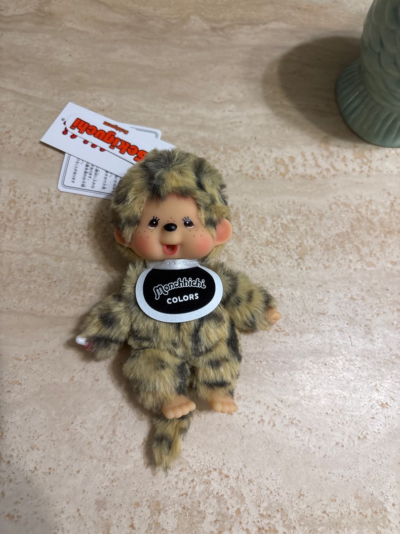 Monchhichi Leopard keychain Print Plush Toy, Hobbies & Toys, Toys ...