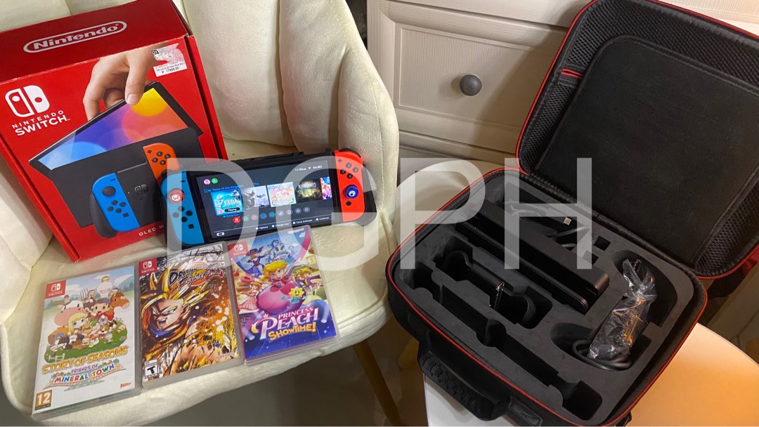 Nintendo Switch OLED Console with Games, Video Gaming, Video Game ...