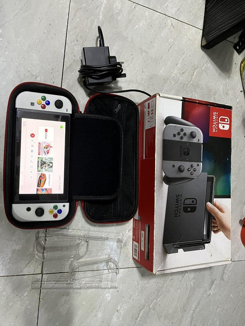 Nintendo Switch v1 White, Video Gaming, Video Game Consoles, Nintendo ...