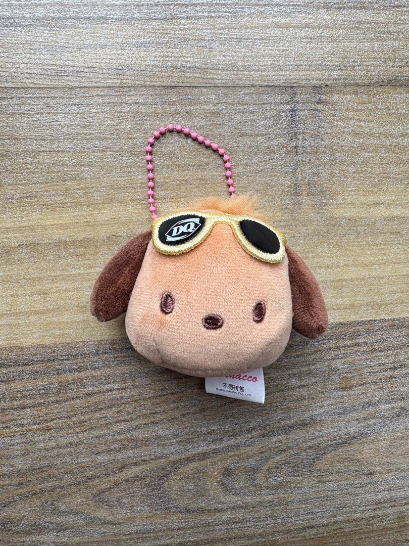 Official Tan Pochacco x Dairy Queen (DQ) Keychain Plush, Hobbies & Toys ...